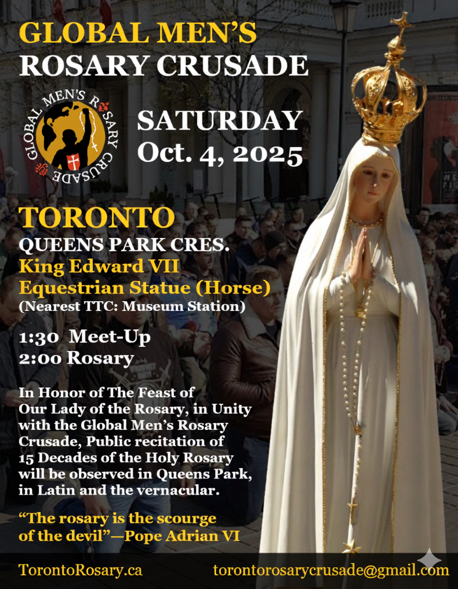 2025 Men’s Rosary Crusade – Toronto Public Rosary